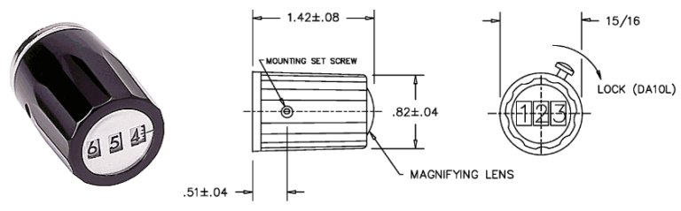 DA10 ConcentricPrecision Turns Counting Dial
